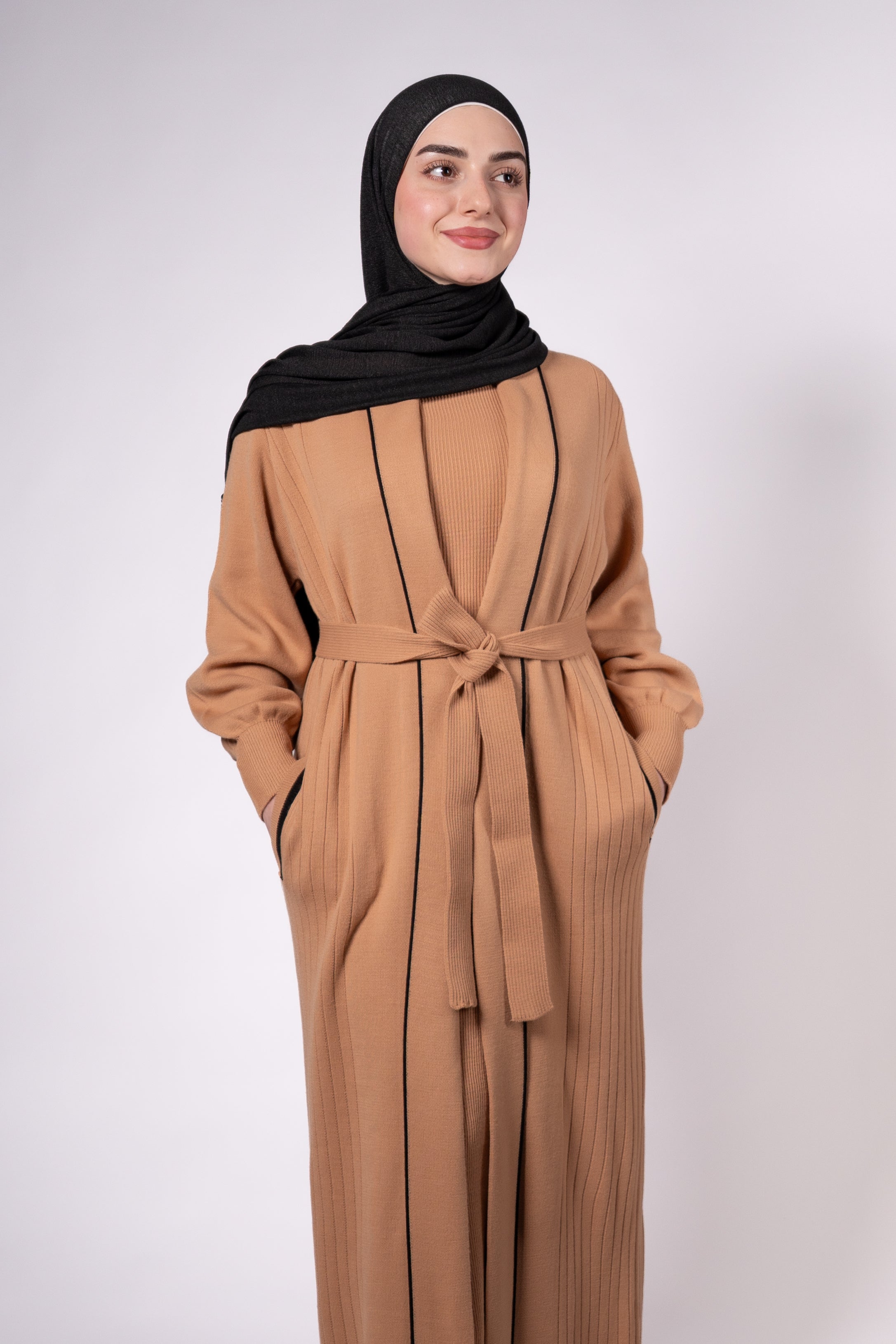 Two-piece modest knitwear Free Size set 2 colors – Türk Sarayı